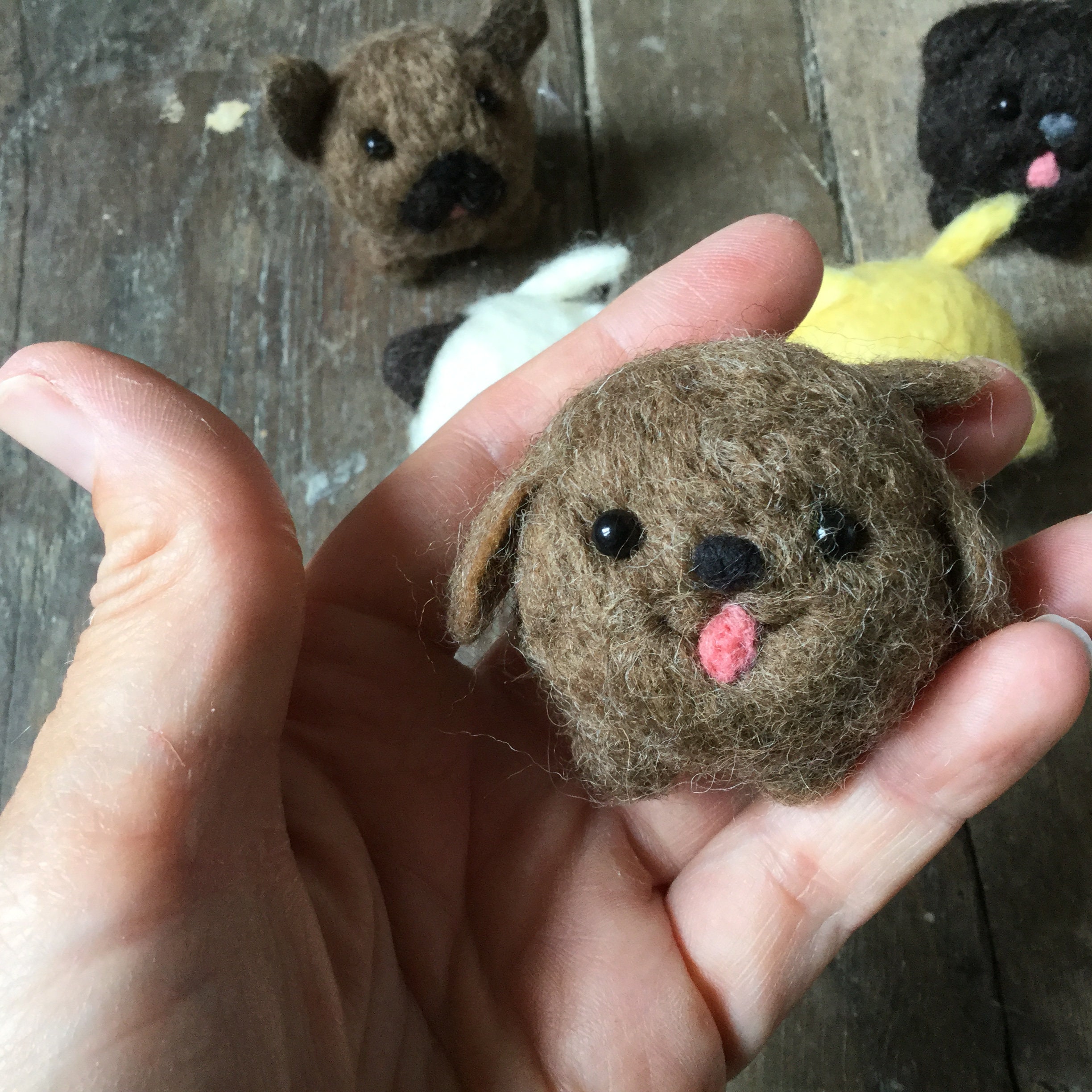 Puppy / Dog Needle Felted Decoration Handmade From Sheep Wool - Etsy UK