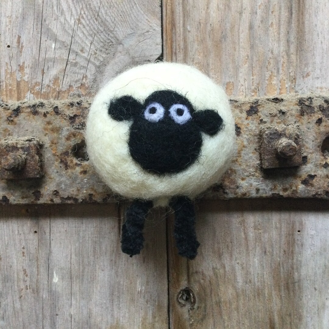 Sheep Magnet Needle Felted Sheep Fridge Magnet Handmade From Undyed ...