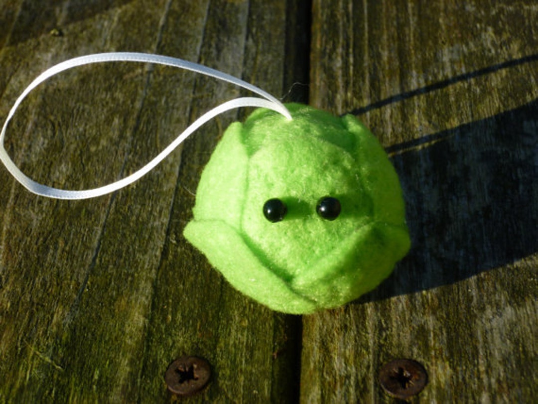 Brussel Sprout Bauble Needle Felted Christmas Decoration Handmade From ...