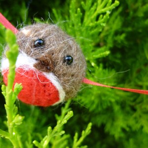 Robin Christmas Garland Needle Felted Christmas Decoration - Etsy