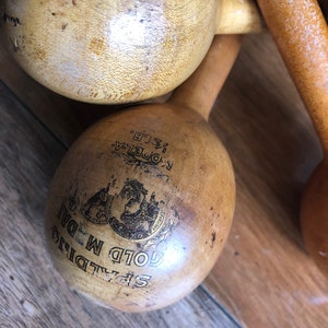 2 Pair Antique Spaulding Gold Medal 1/2 Pound Dumbbells, Weights ...