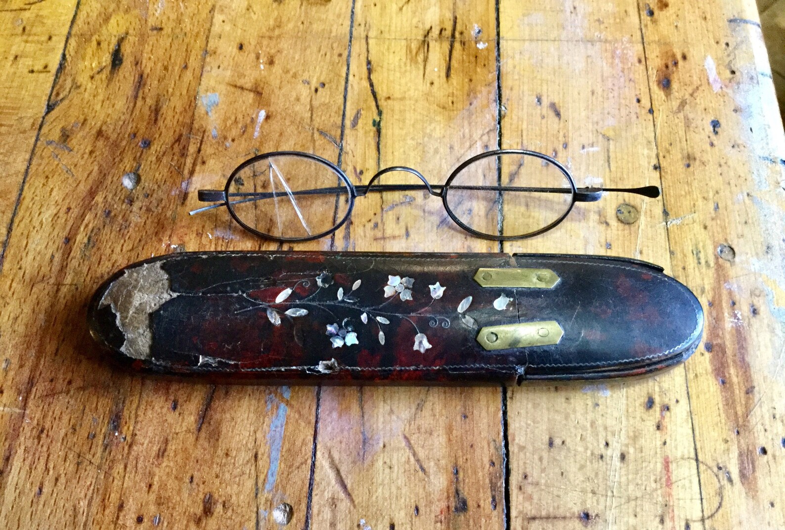 Early 1800s Antique Spectacles With Stunning Inlaid Mother of - Etsy