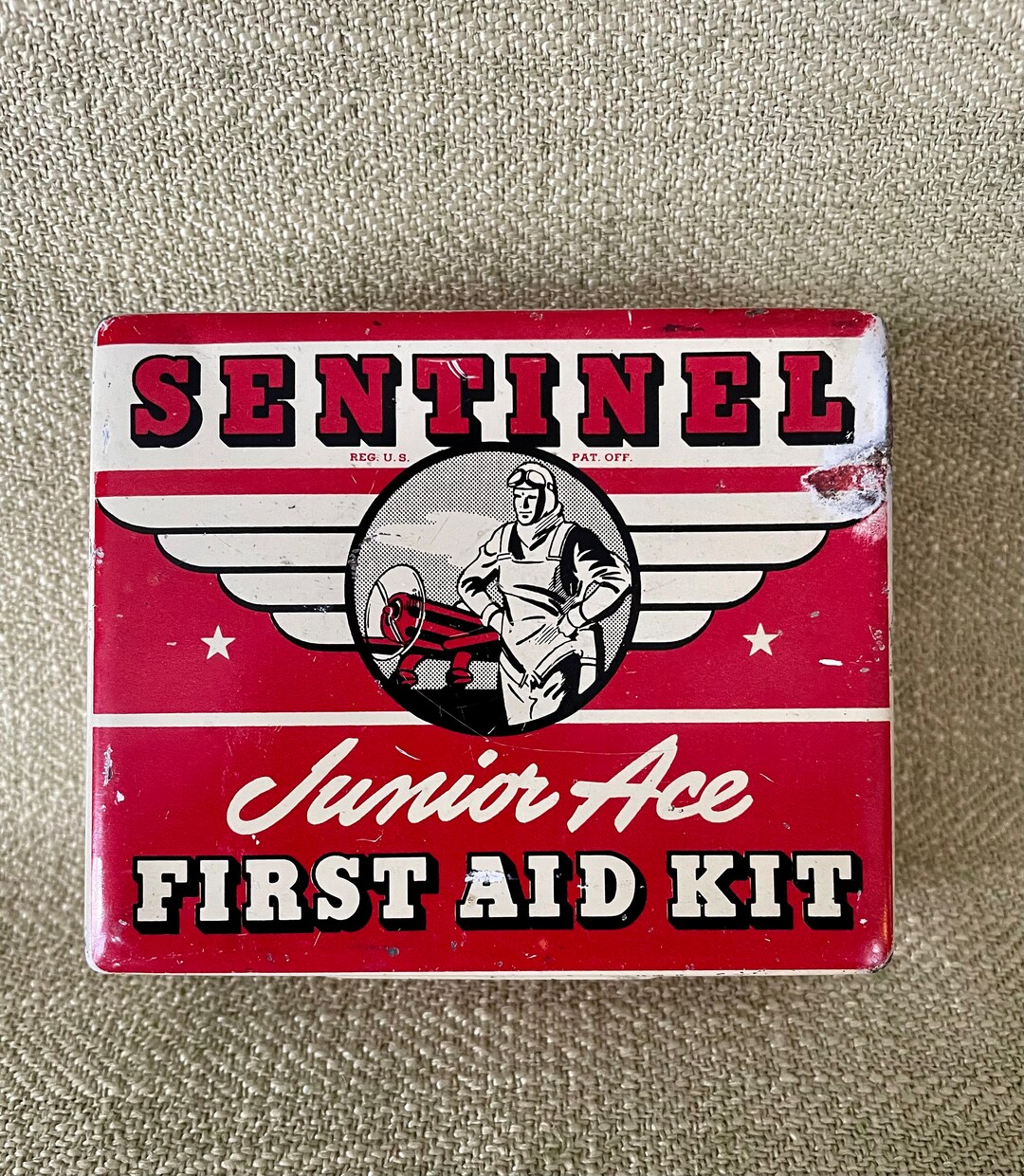 Antique Sentinel Junior Ace First Aid Kit - Etsy