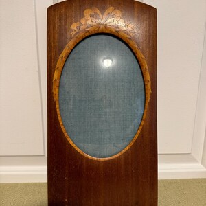 Large Antique Swedish Convex Photo Frame With Inlaid Wood - Etsy