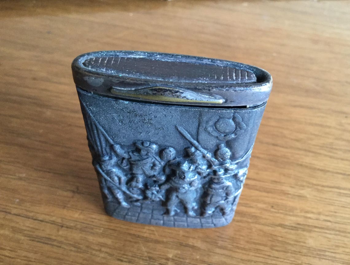 Antique Match Safe Colonial Theme - Etsy