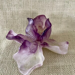 French Daum Art Glass Iris Flower - Etsy