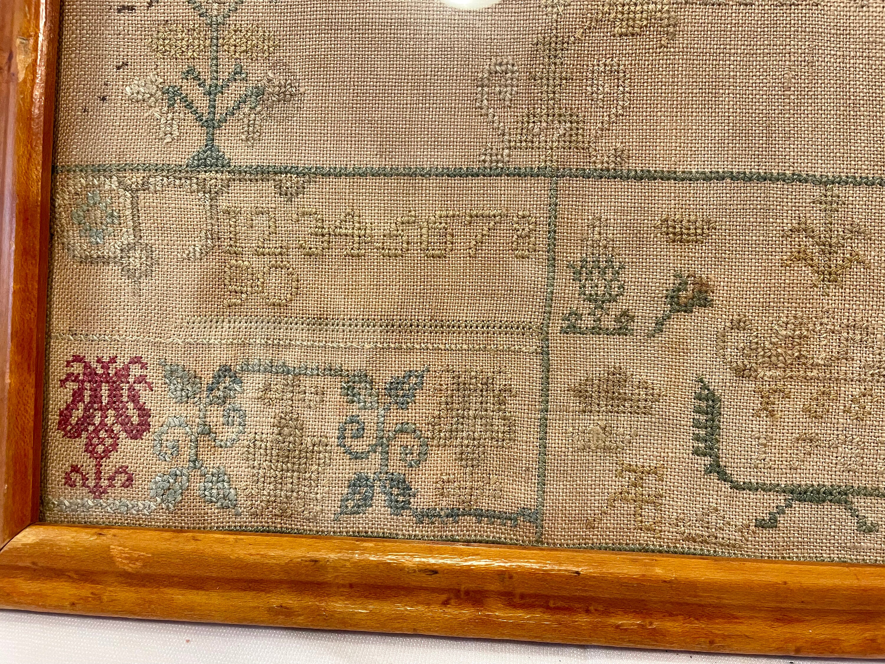 18th Century Colonial Maine Sampler Dated 1737, Framed - Etsy