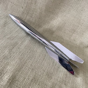 Vintage 1950s Chrome Rocket Hood Ornament - Etsy