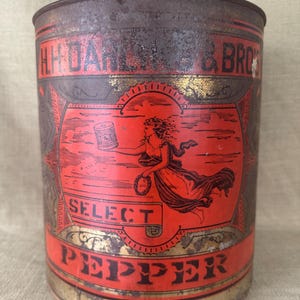 Antique 1880-90 General Store Large Pepper Spice Bin With Great ...