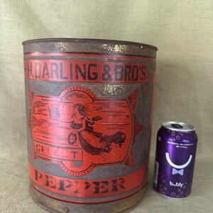 Antique 1880-90 General Store Large Pepper Spice Bin With Great ...