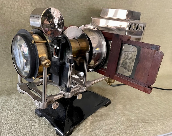 1910 Great National No. 1 Stereopticon Slide Projector, Magic Lantern ...