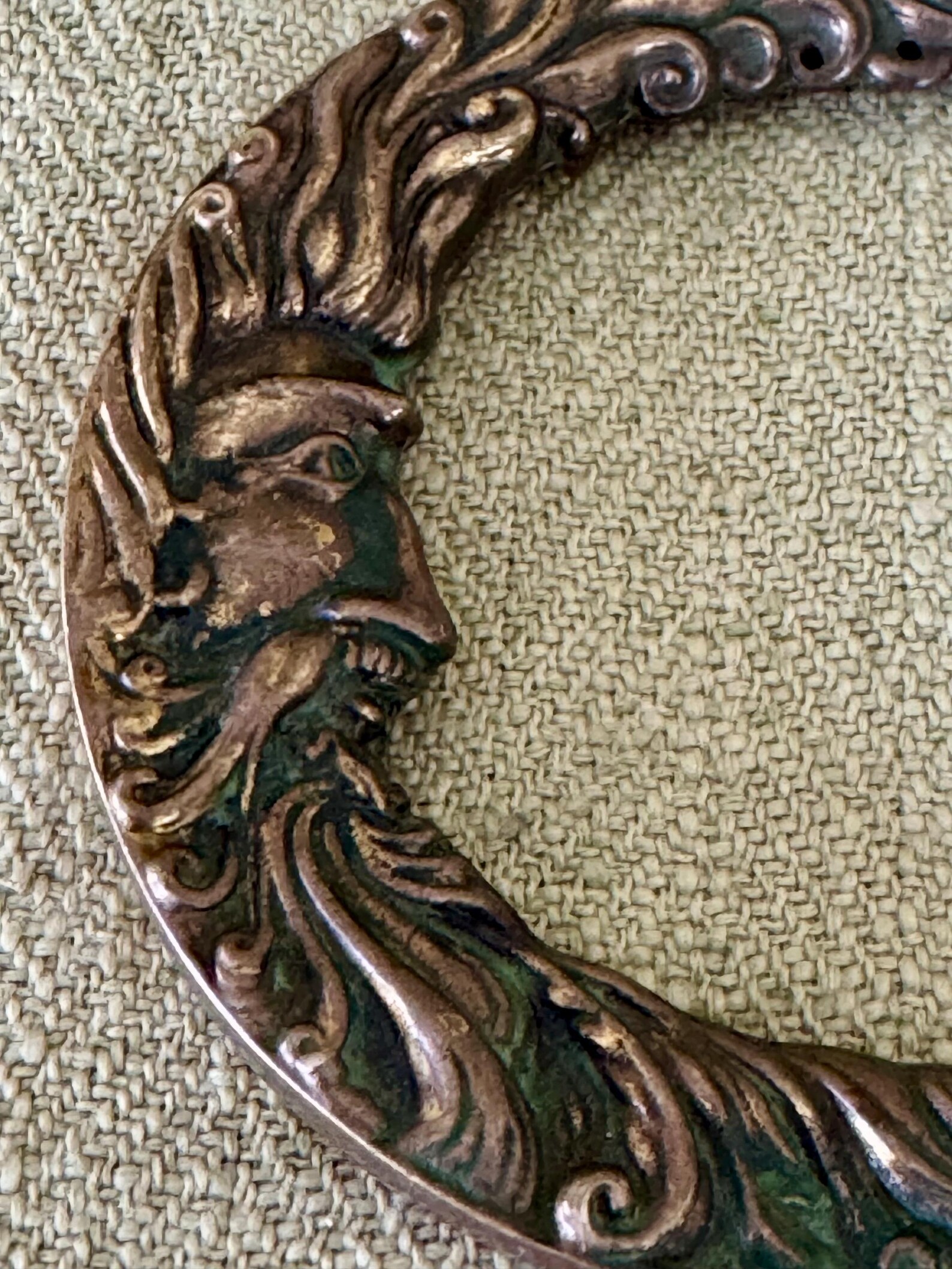 Antique Victorian Bronze Crescent Moon Face Fireplace Flue Pull - Etsy