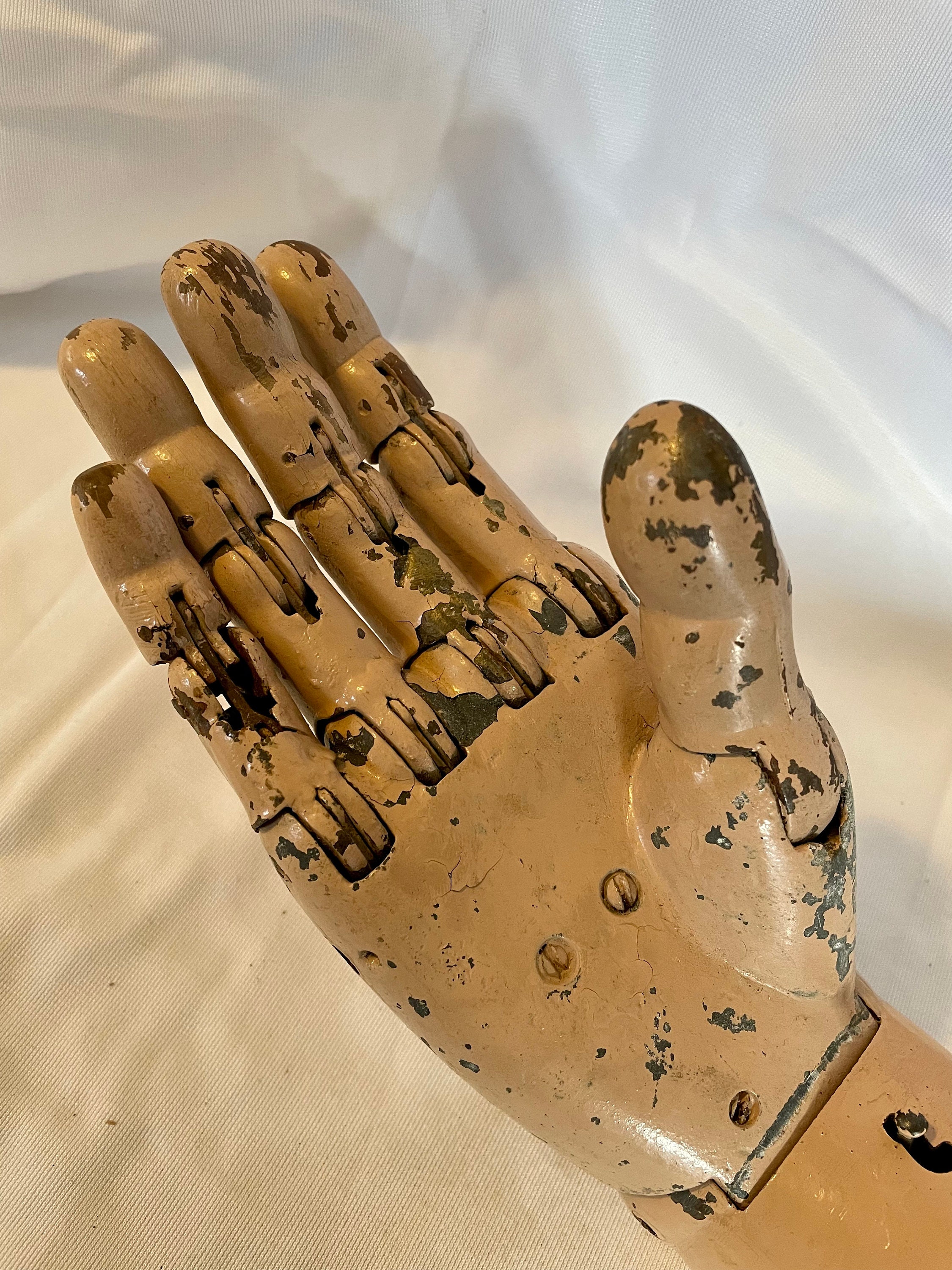 Antique WWI Jointed Wood Prosthetic Arm Jointed Hand - Etsy UK