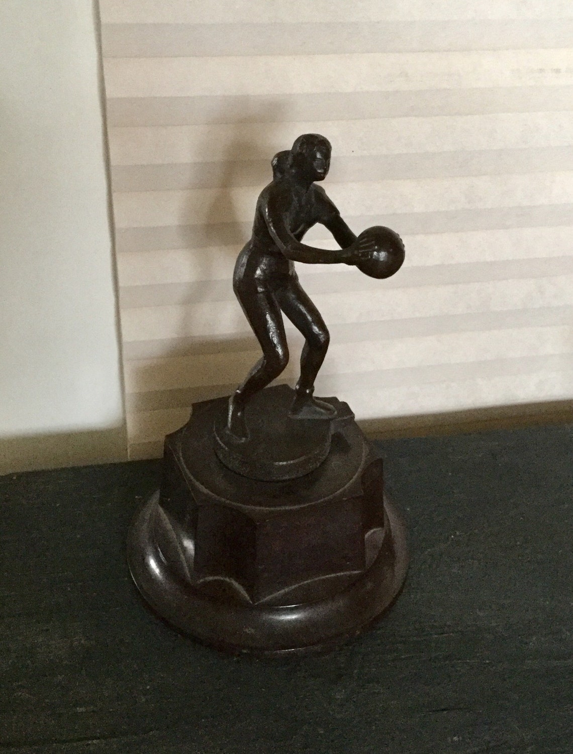Antique 1930 Bronze Womens Netball Trophy | Etsy