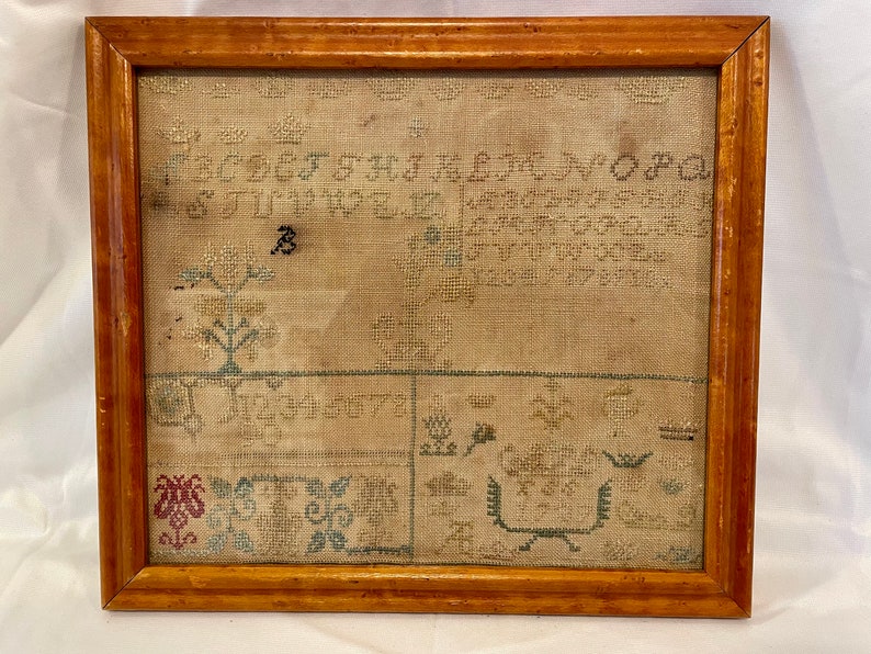 18th Century Colonial Maine Sampler Dated 1737 Framed - Etsy