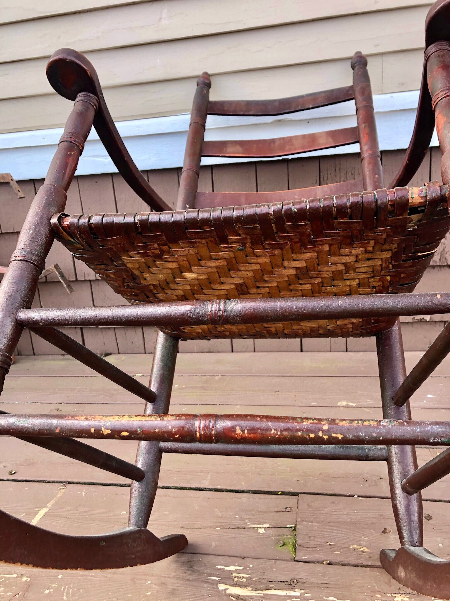 Late 18th Century Vermont Splint Seat Ladder Back Rocking | Etsy