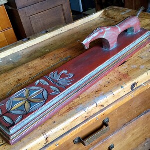 Lovely Vintage Swedish Sheet Mangle Board Hand Carved Dala Horse With ...