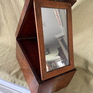 Stunning Victorian Flame Mahogany Shaving Mirror Box With Drawer - Etsy