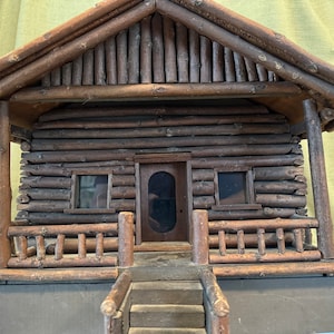 Antique 1920’s Folk Art Log Cabin Model, With Provenance Photo - Etsy