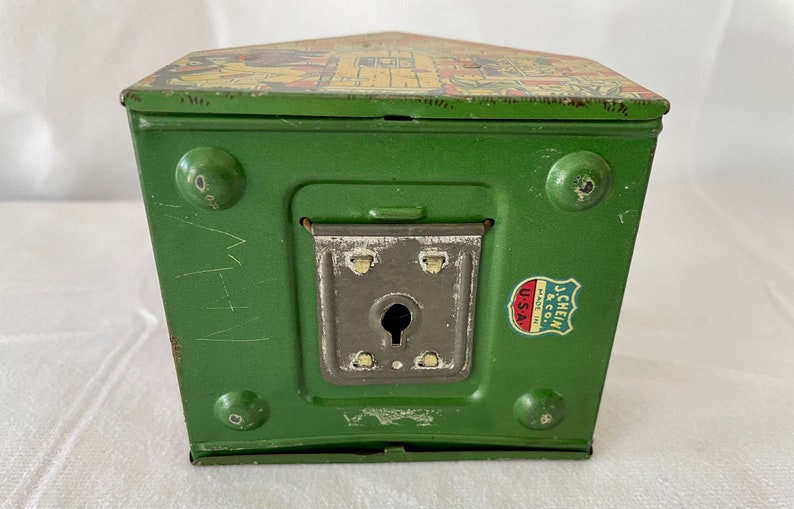 Three Little Pigs Chein Tin Litho Coin Bank - Etsy