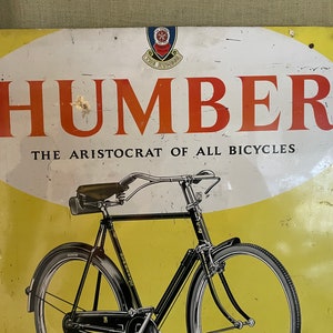 1955 Humber Bicycles Trade Sign, Bike in Hand - Etsy