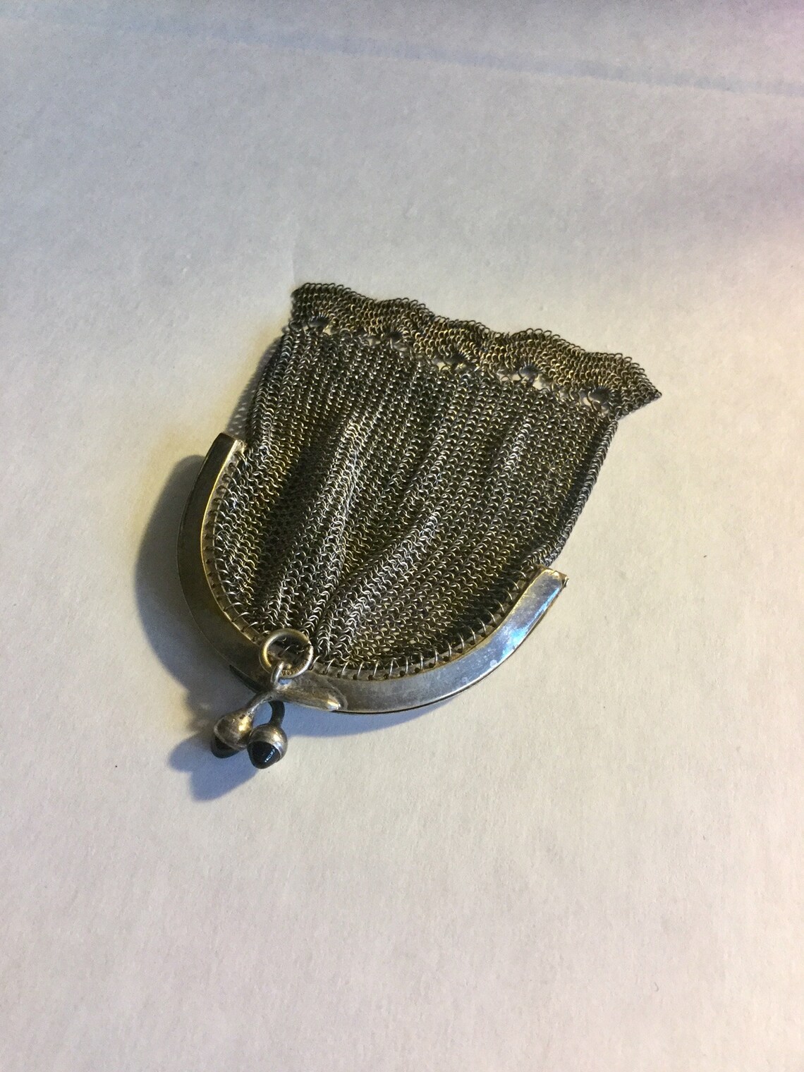 Antique German Silver Mesh Coin Purse with Saphire Clasp | Etsy