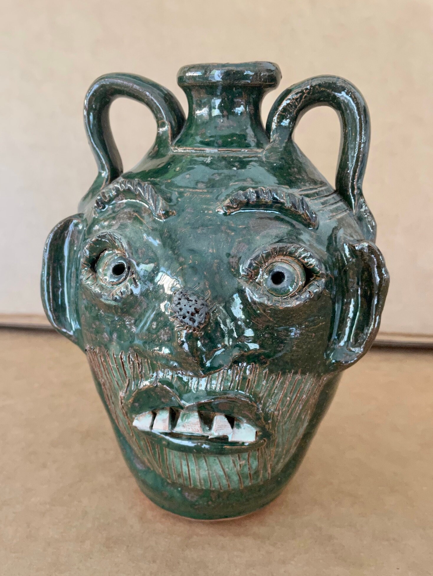 Nightmare Face Jug Pottery