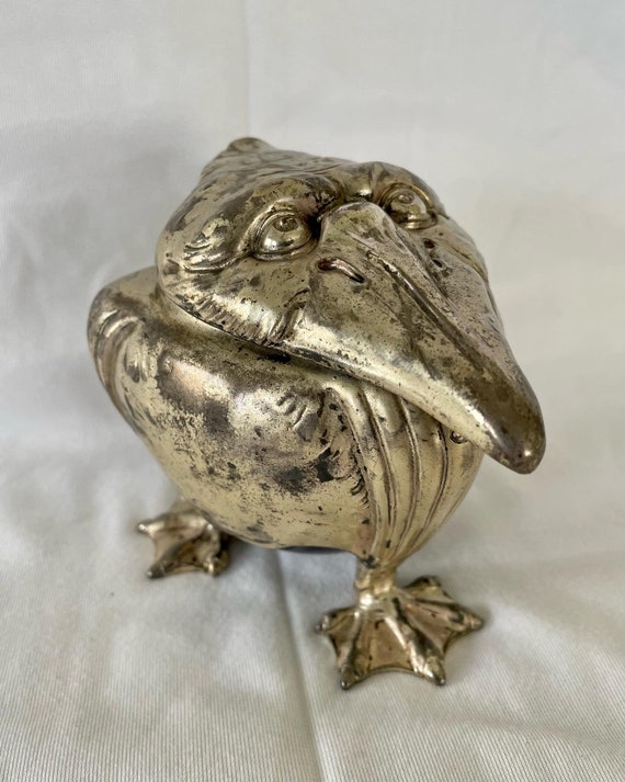 Antique Martin Bros. Style Bird Box Silverplate and Cobalt - Etsy