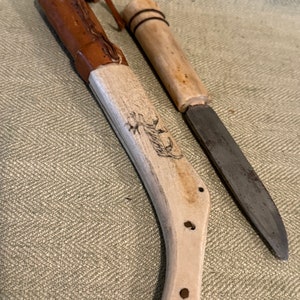 Antique Sami Hunting Knife With Reindeer Antler Pierced Sheath, Knudsen ...