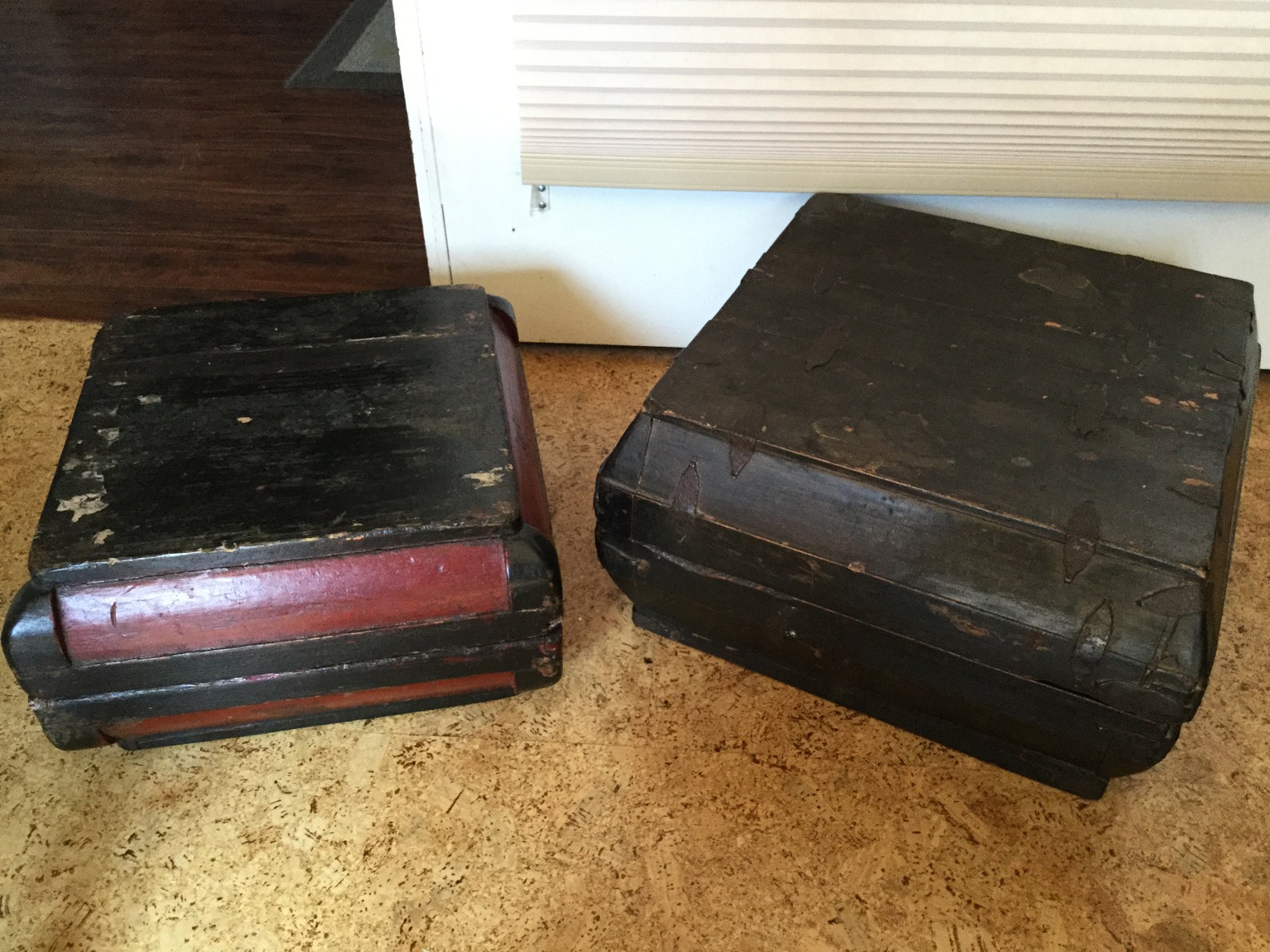 Pair Primitive Antique Asian Rice Boxes With Lids - Etsy