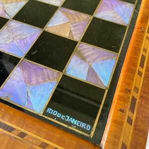 Stunning Antique Butterfly Wing Chess or Checkerboard - Etsy