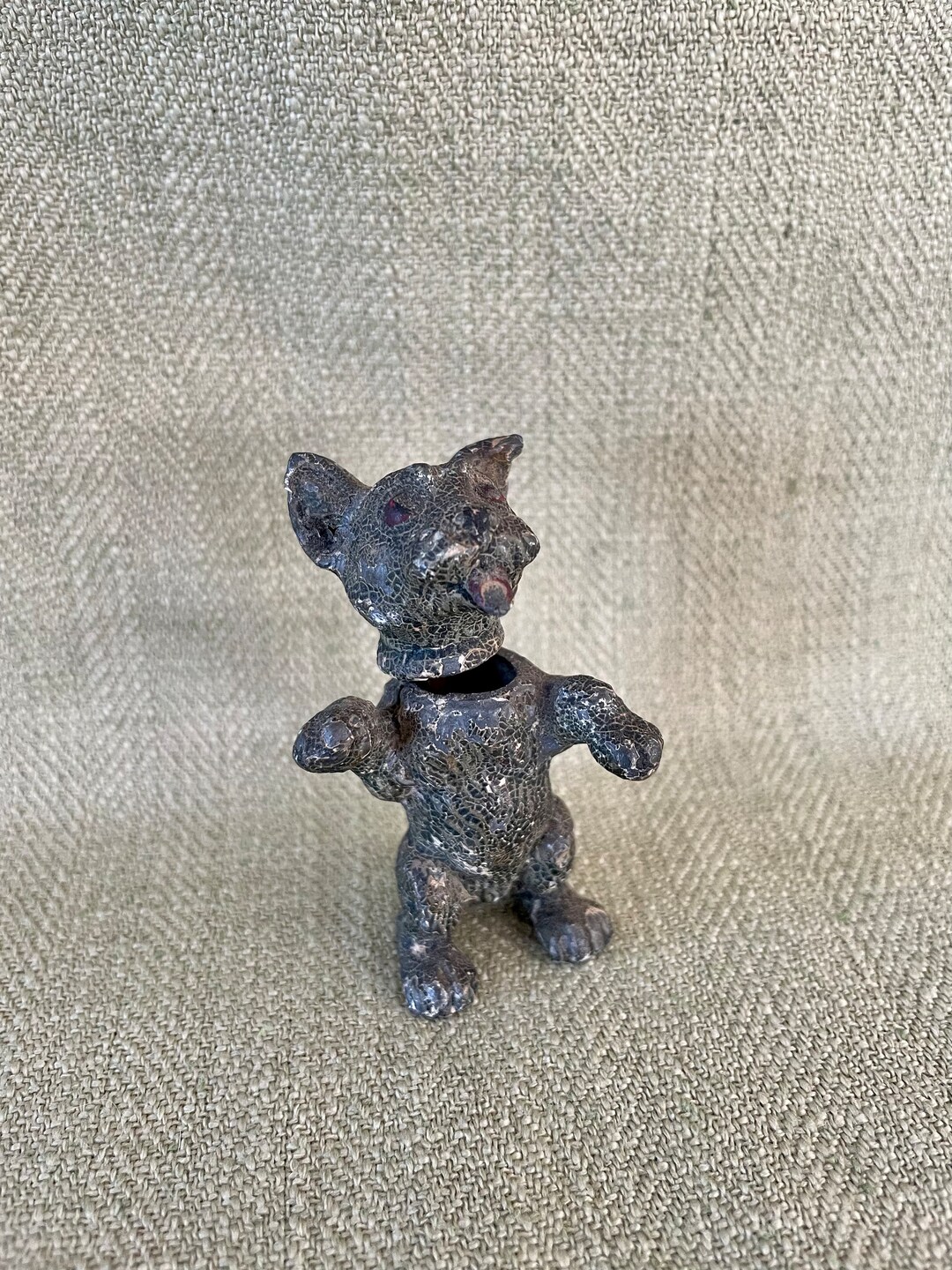Antique Cold Painted Metal Terrier, Bobble Head Nodding Dog - Etsy