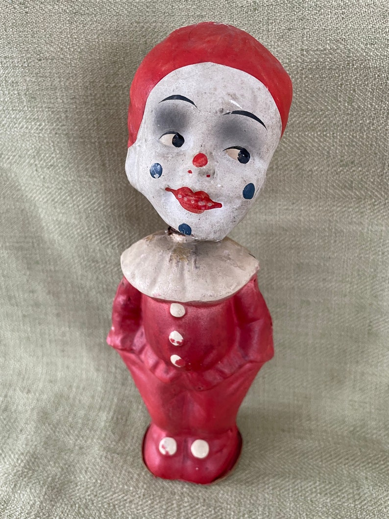 Antique German Paper Mache Pierrot Clown Nodder - Etsy