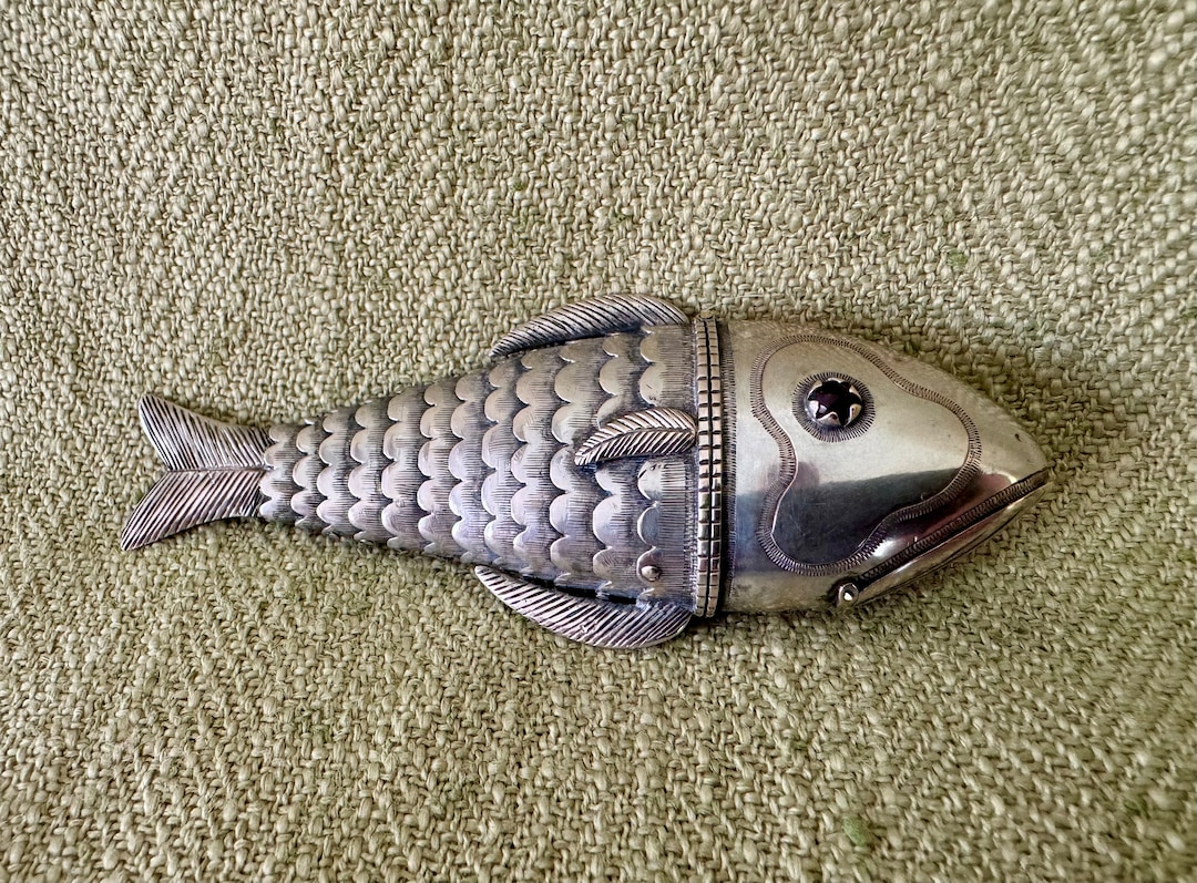 Antique Articulating Silver Fish Besamim or Spice Box, Judaica - Etsy