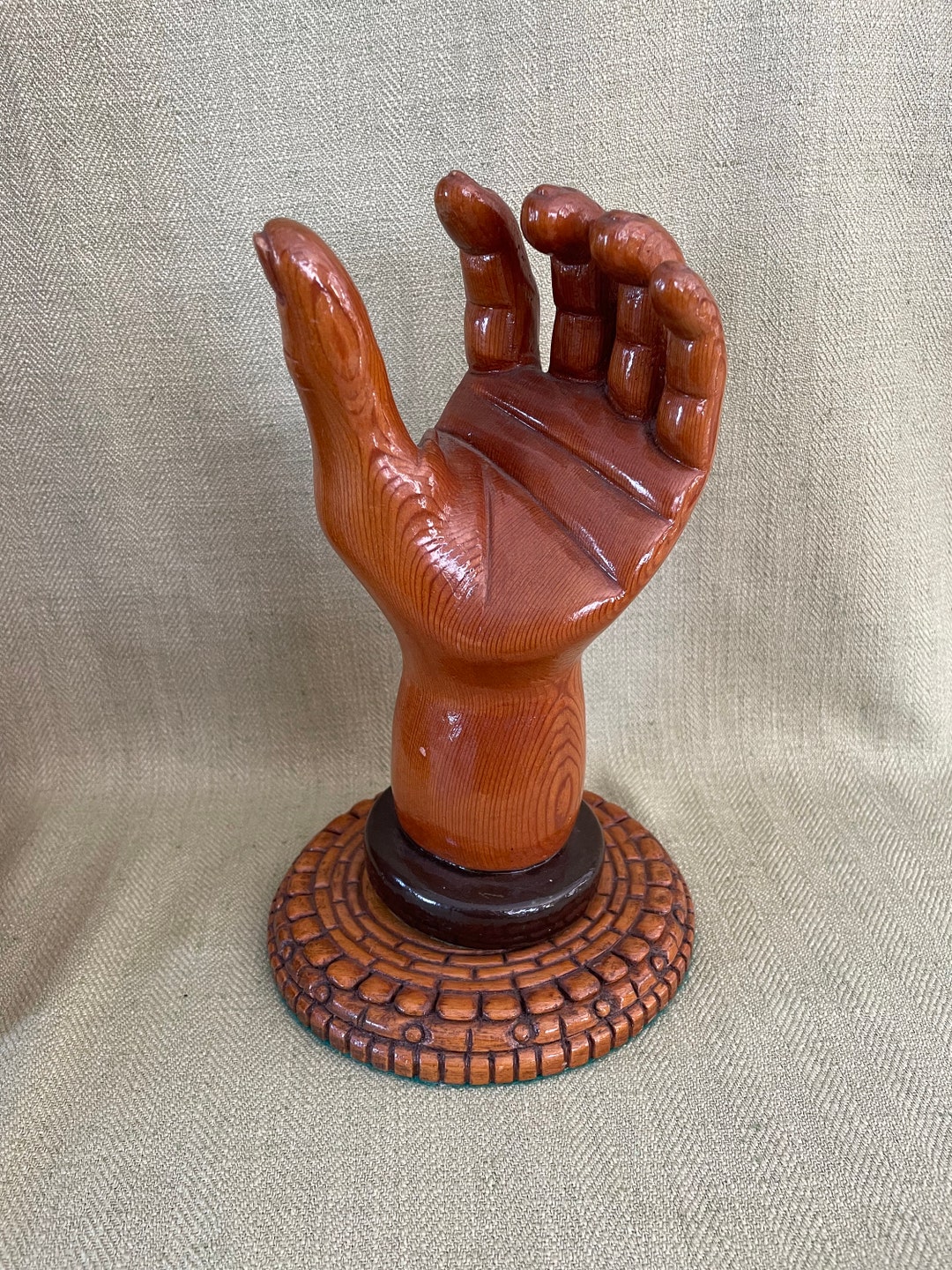 Antique Folk Art Carved Cedar Wood Hand - Etsy