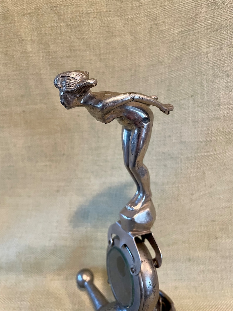 Rare Antique Flying Goddess Moto Meter Radiator Top Art Deco Car ...