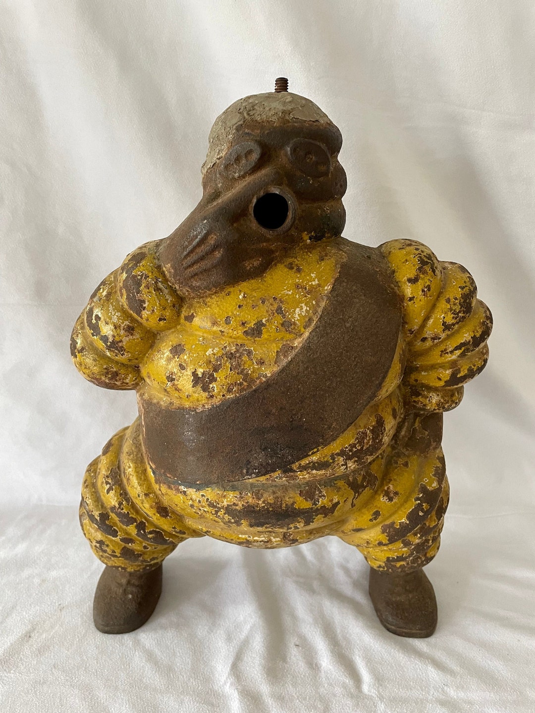 1920-30 Original Michelin Man Large Rolling Compressor Figure, Cast ...