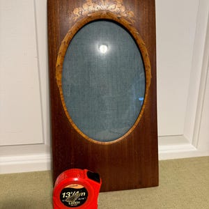 Large Antique Swedish Convex Photo Frame With Inlaid Wood - Etsy