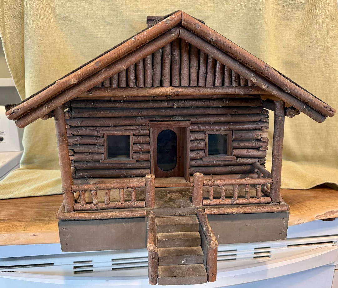 Antique 1920’s Folk Art Log Cabin Model, With Provenance Photo - Etsy