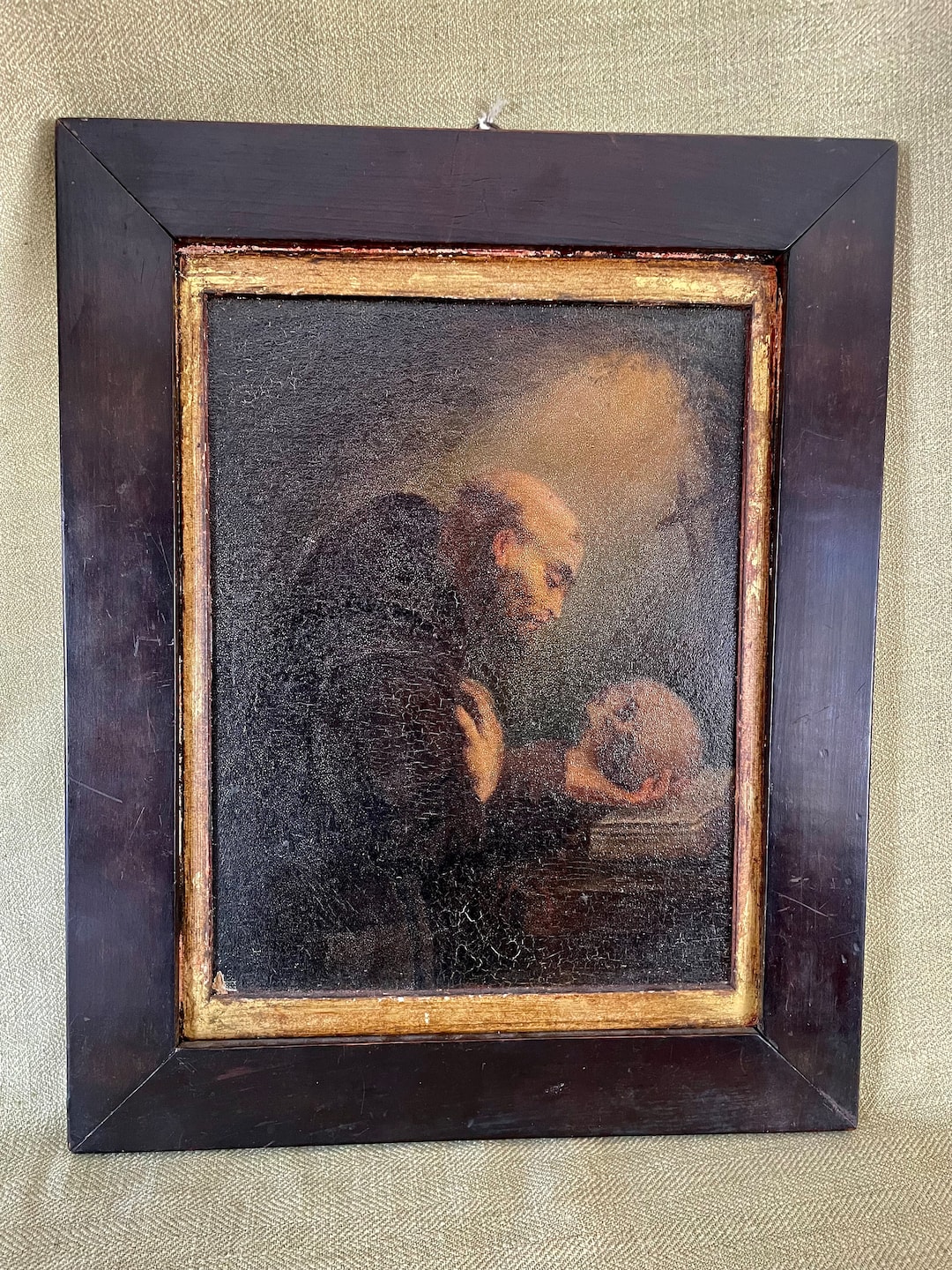 18th Century French Memento Mori Oil on Board, Monk and Skull Study - Etsy