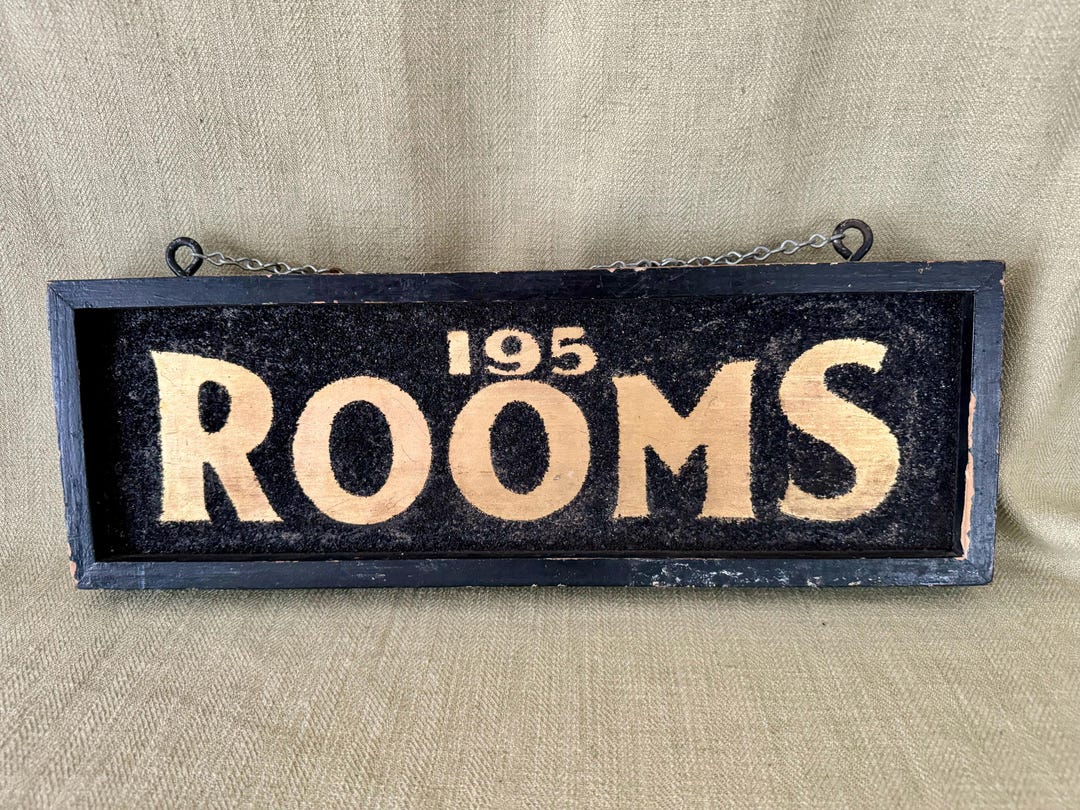 Antique Rooms Available Sign, Smaltz Double Sided Wood - Etsy