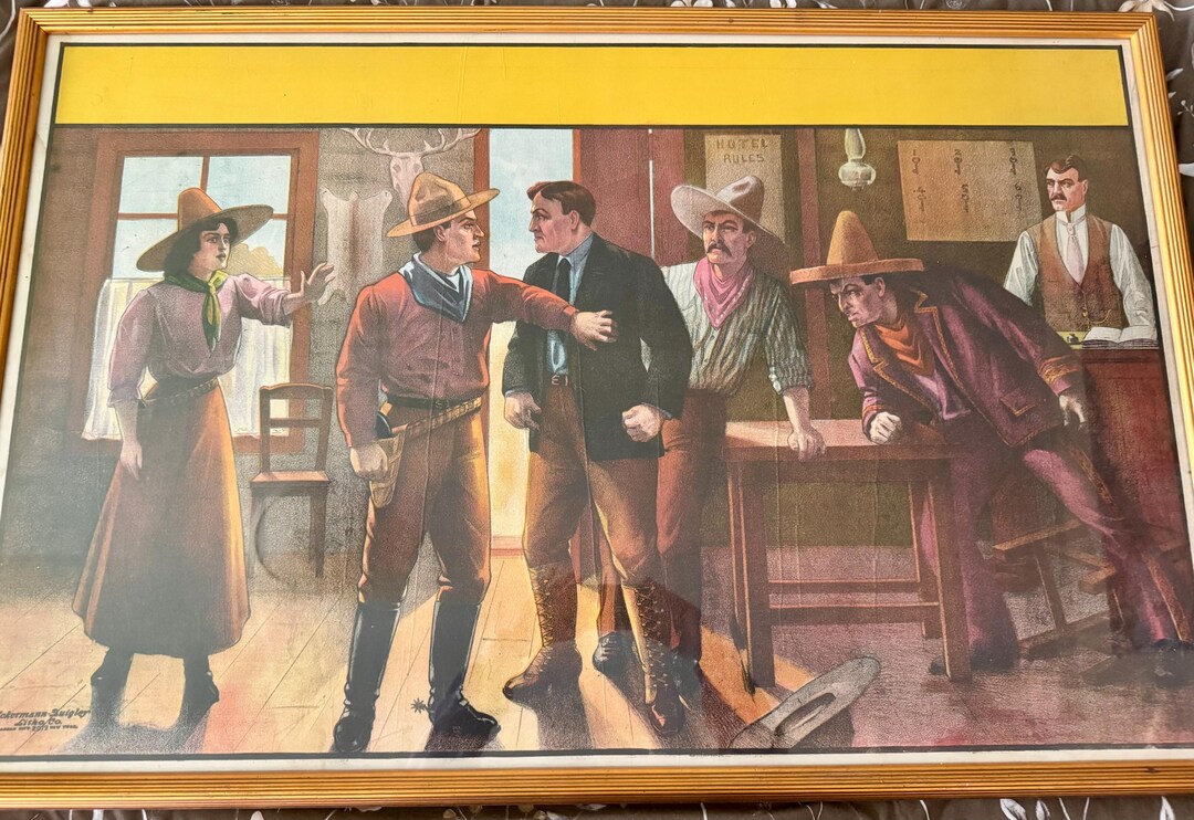 1920’s Silent Movie Western Promo Poster in Frame - Etsy