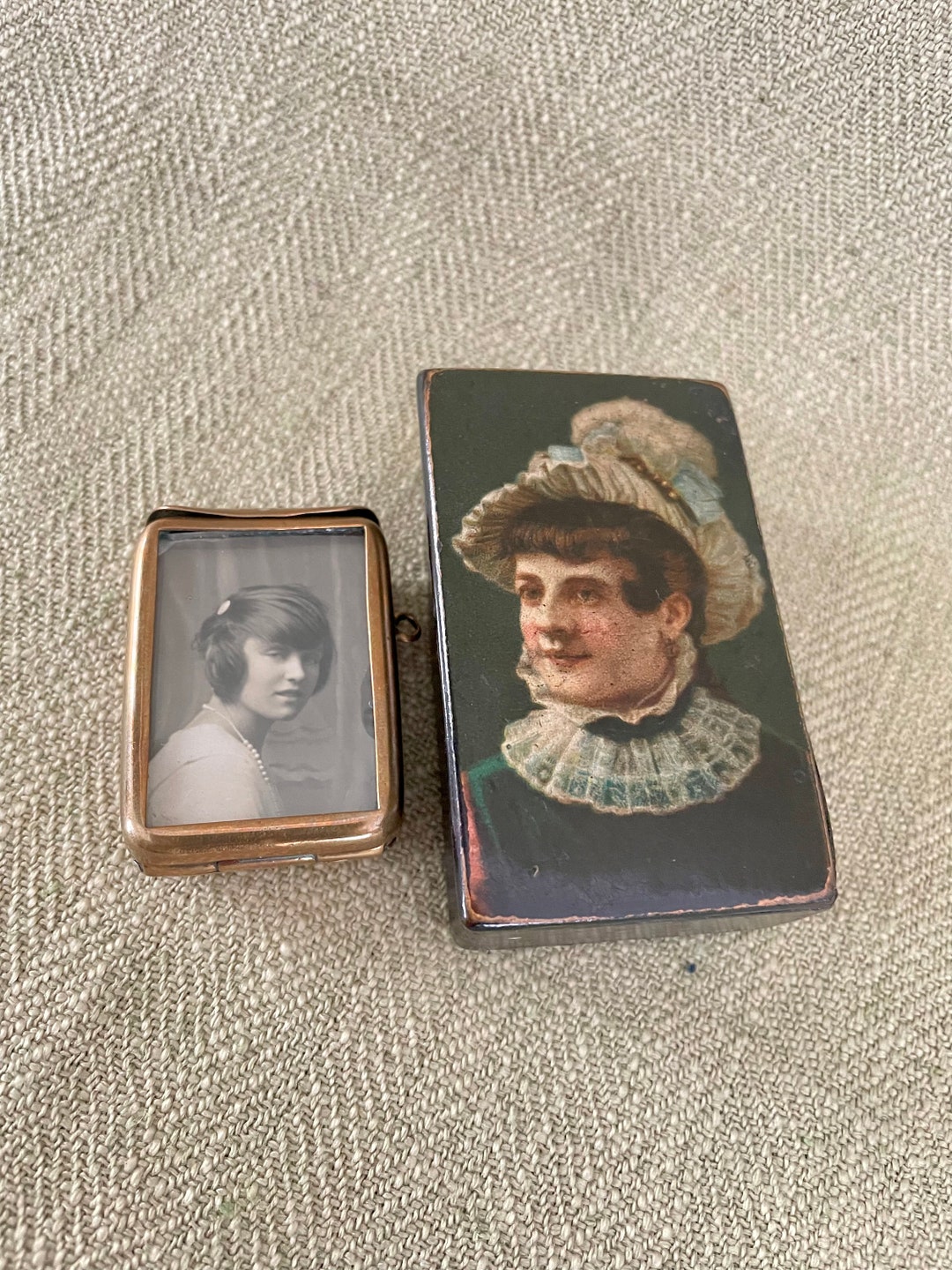 Pair of Portrait Match Safes 100 Years Apart…. - Etsy