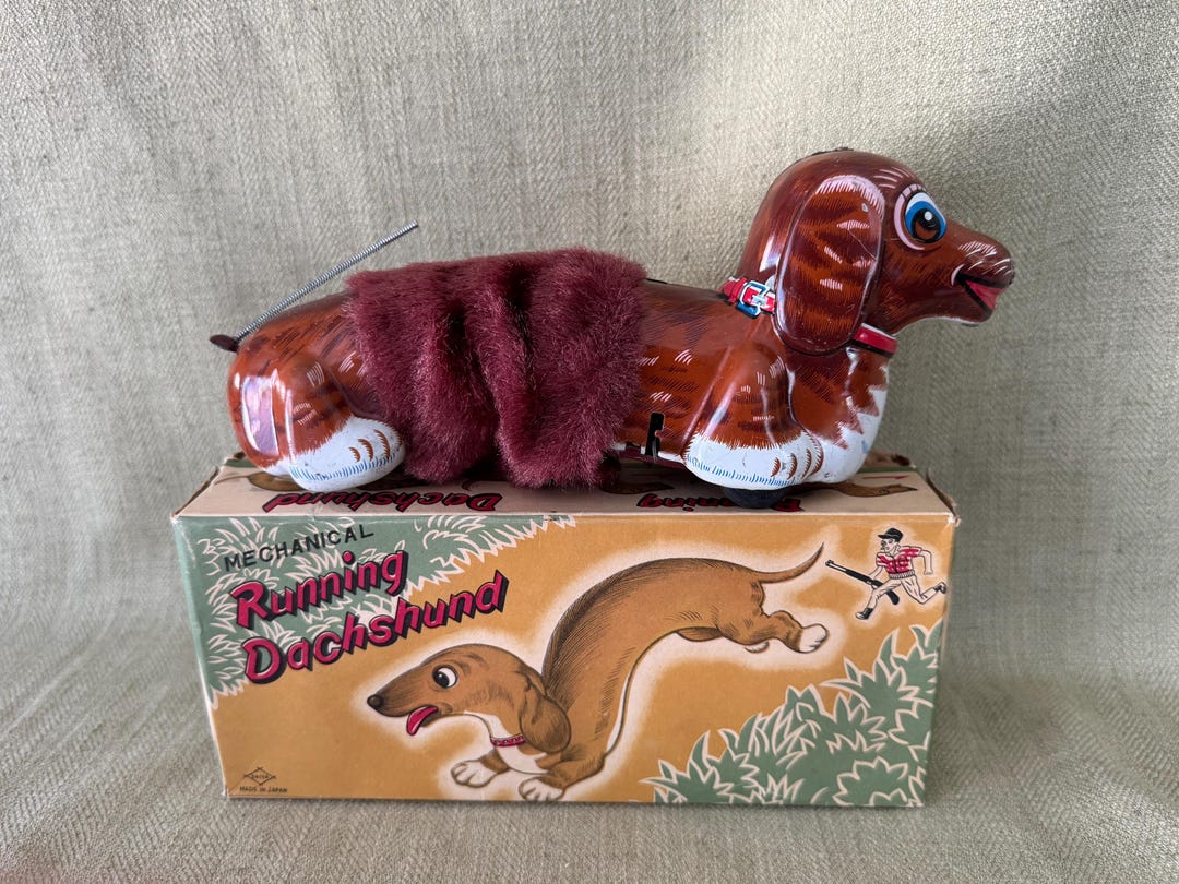 Vintage Japan Wind up Mechanical Running Dachshund Toy - Etsy
