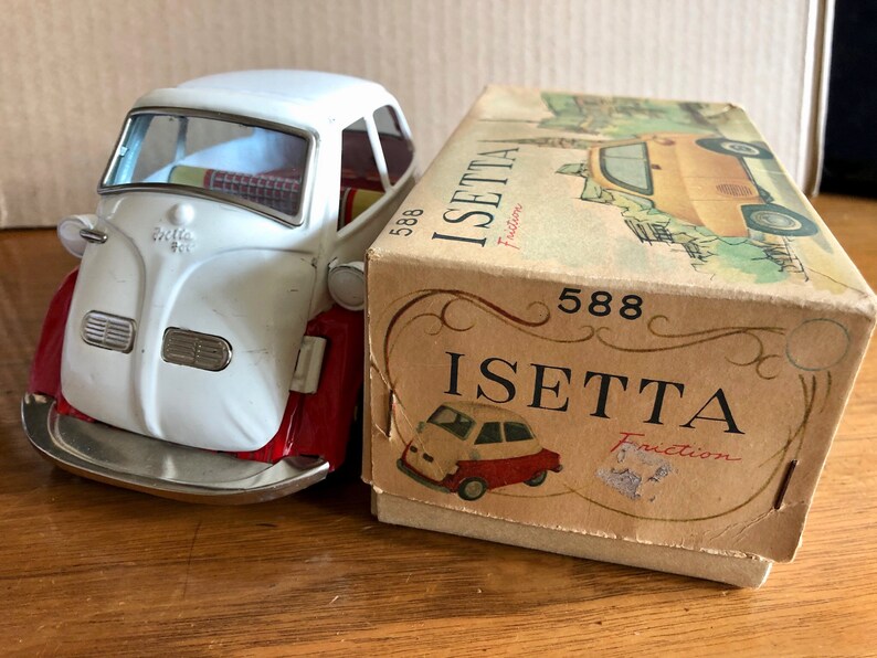 Vintage Mint in Box Bandai Japan Tin Friction Toy Isetta Mini | Etsy