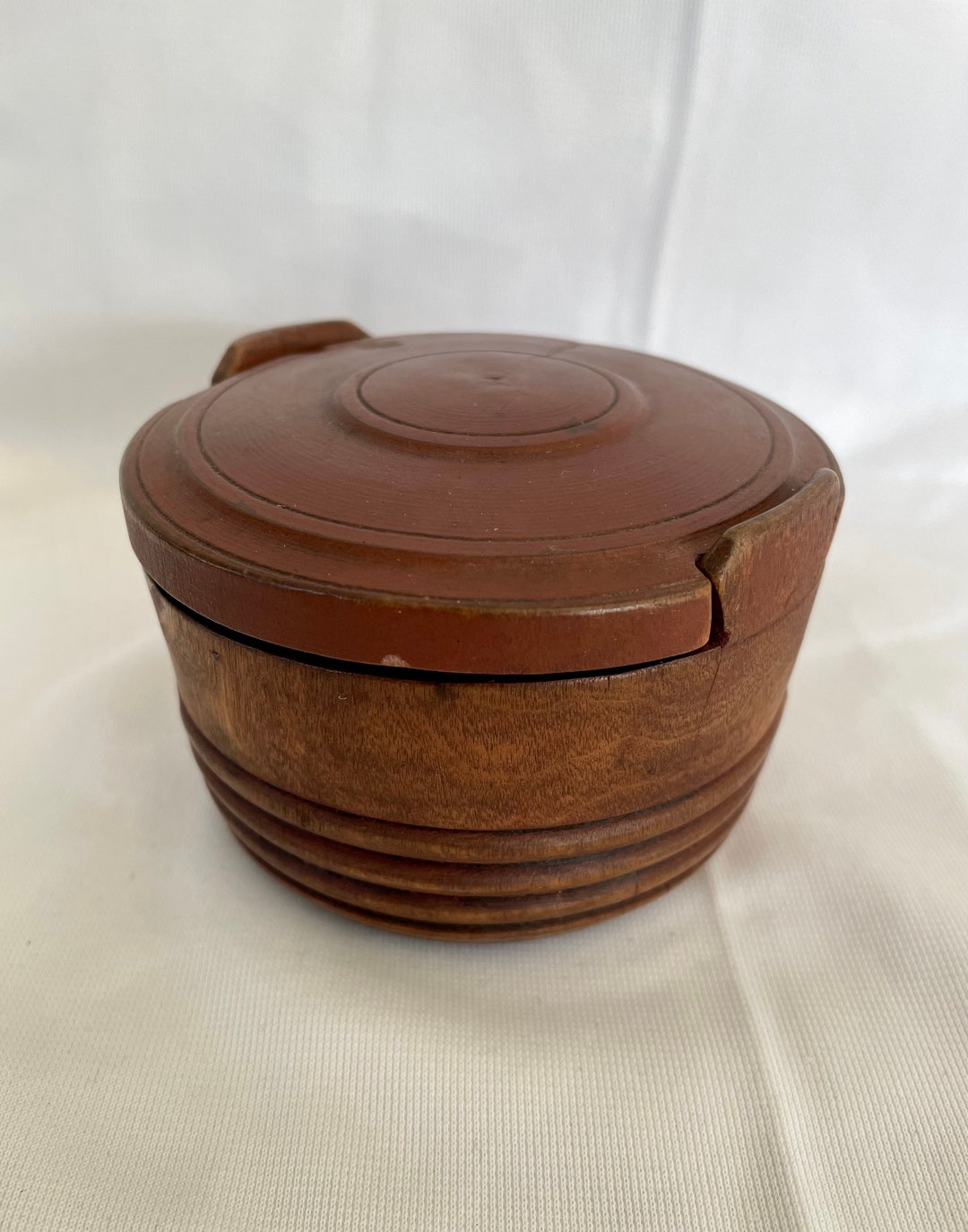 19th Century Treenware Box With Original Red Paint - Etsy