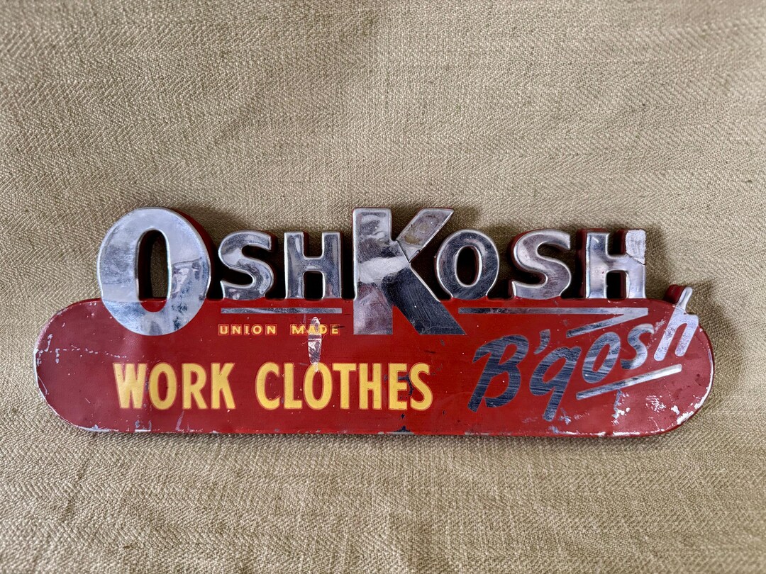 Vintage Osh Kosh Bgosh Store Display Work Clothes Sign - Etsy