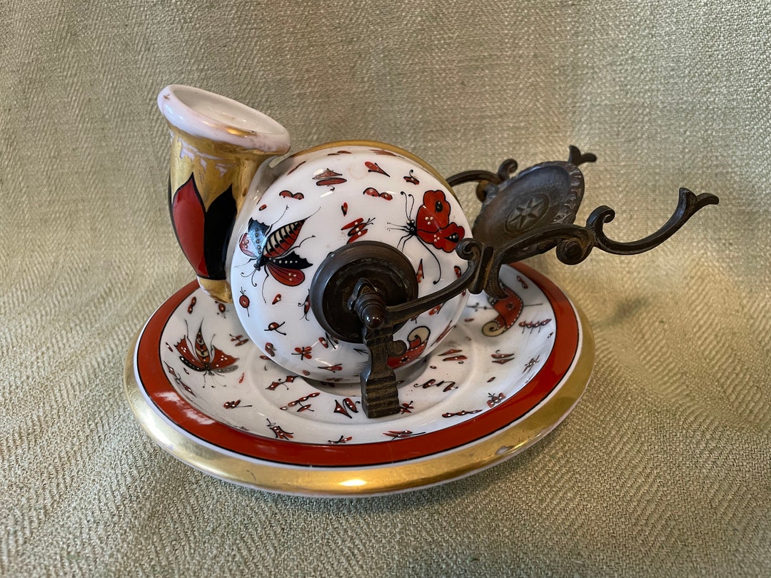 Antique French 19th Century Snail Shell Inkwell With Flying Insects - Etsy