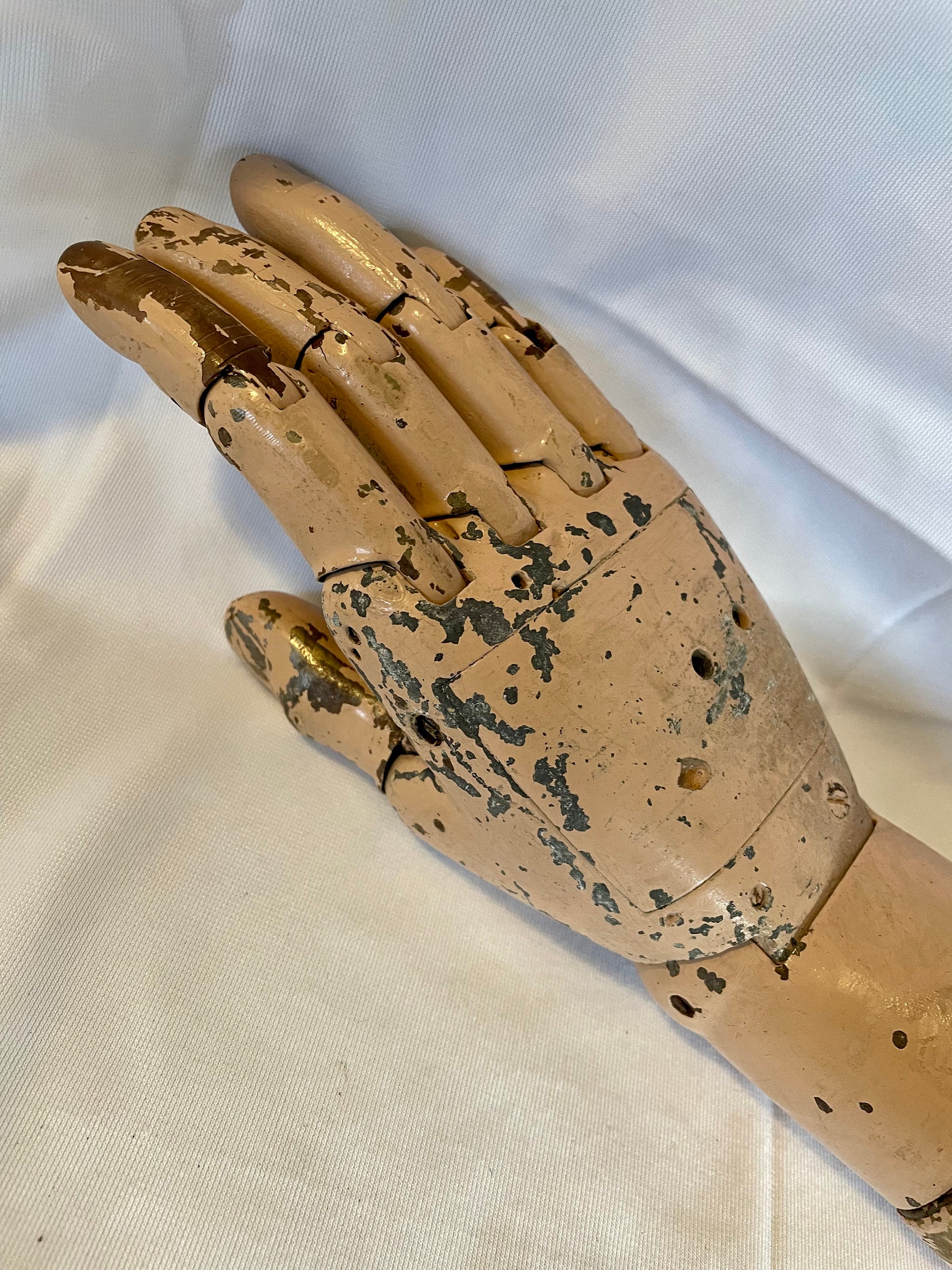 Antique WWI Jointed Wood Prosthetic Arm Jointed Hand - Etsy UK