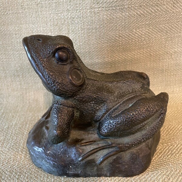 Antique Bronze Frog - Etsy
